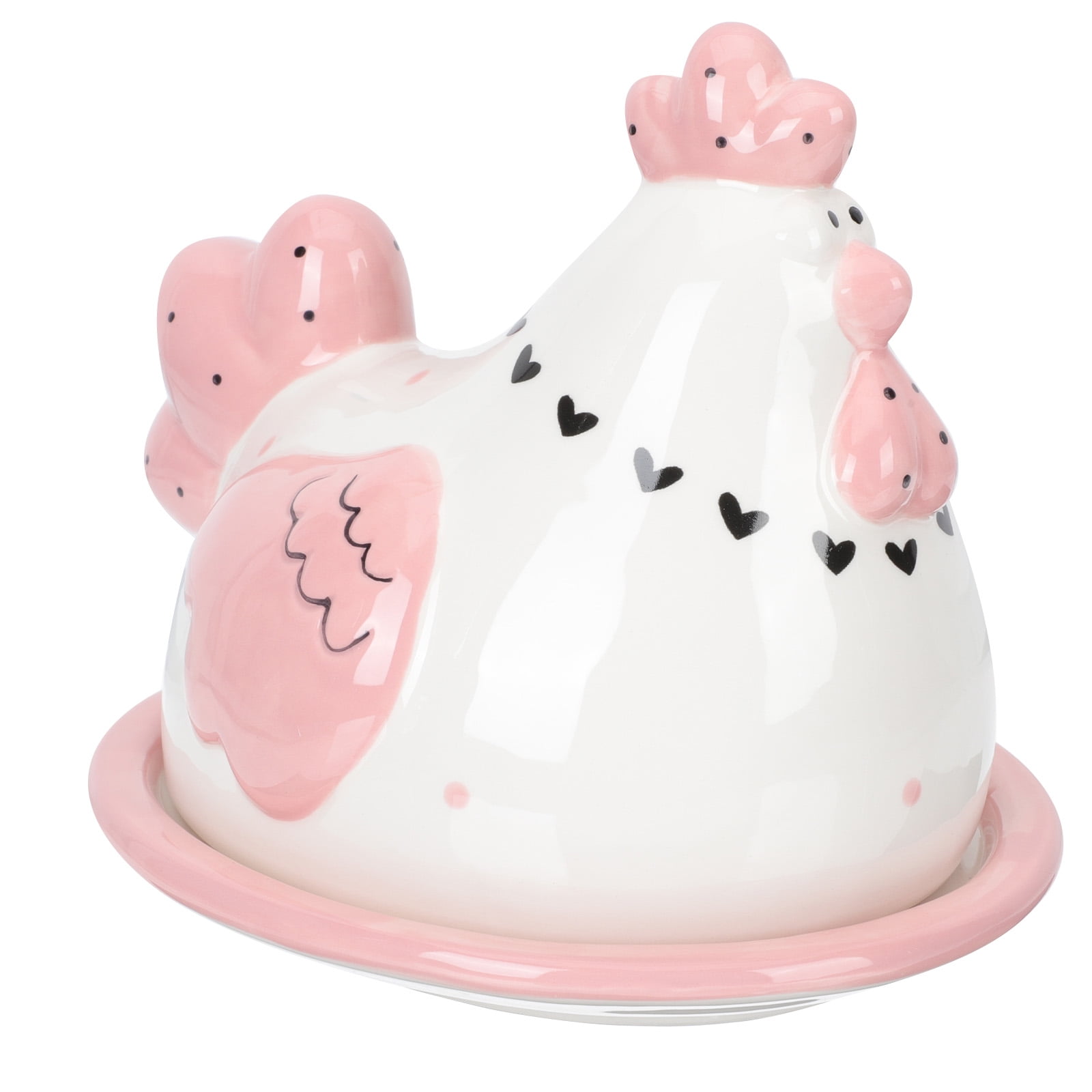Chicken Butter Dish with Lid Food Containers Ceramic Storage Box Fresh ...