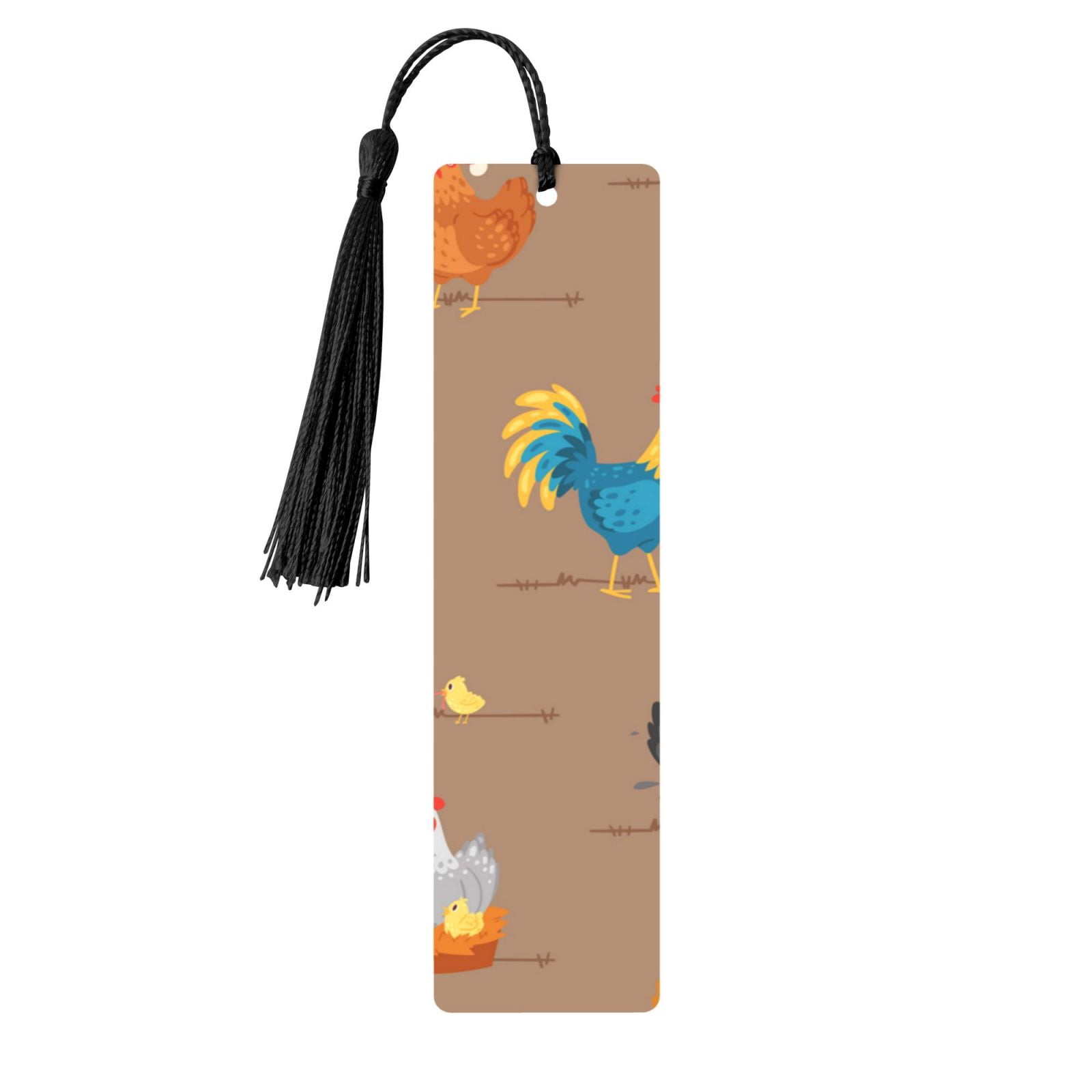 Chicken Cartoon Chick Hen Music Aluminum Metal Bookmark with Tassel ...