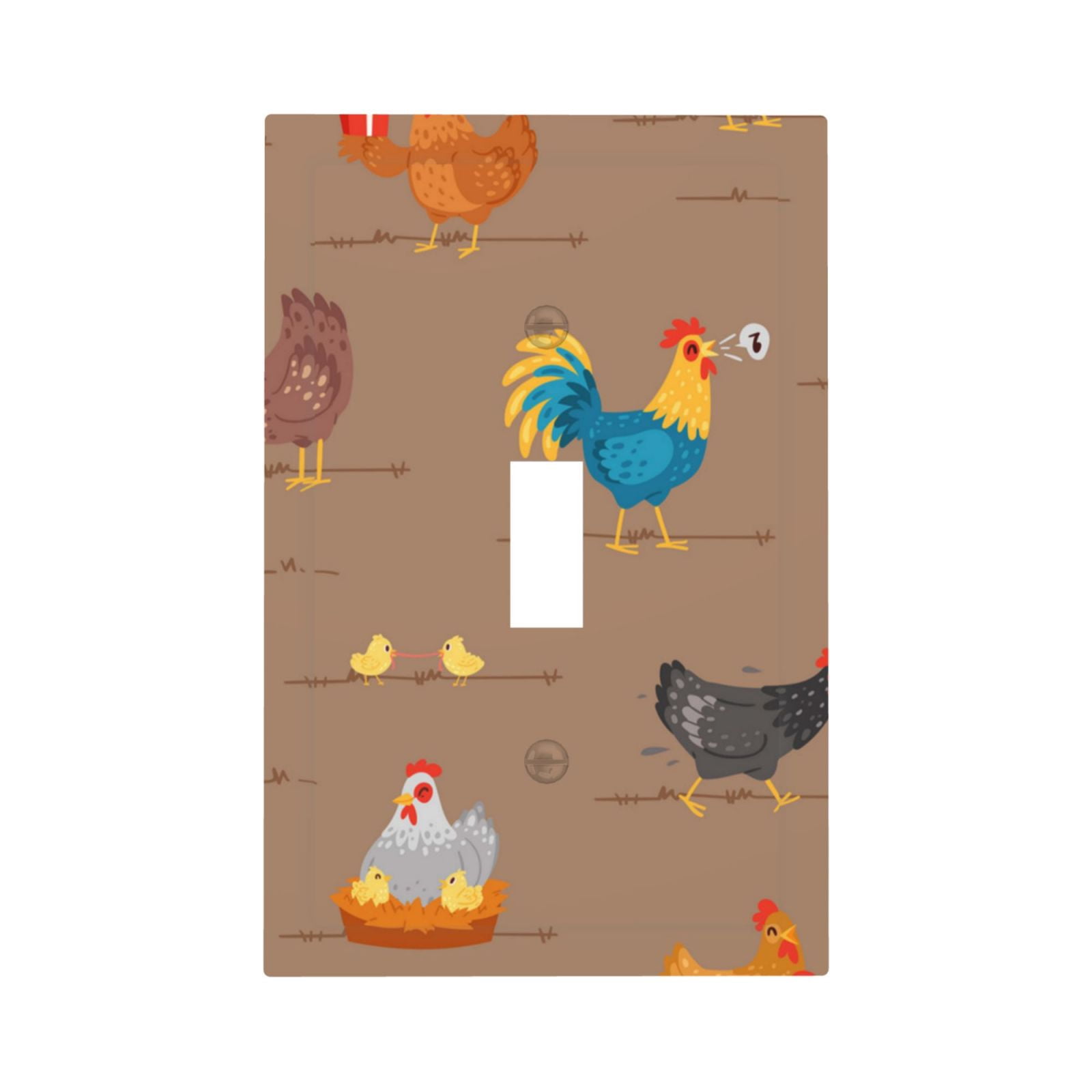 Chicken Cartoon Chick Hen Music Single Toggle Wall Plate 1 Gang ...