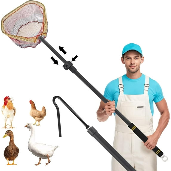 Chicken Catching Net Telescopic,36 to 63 in Chicken Catcher Leg Hook ...