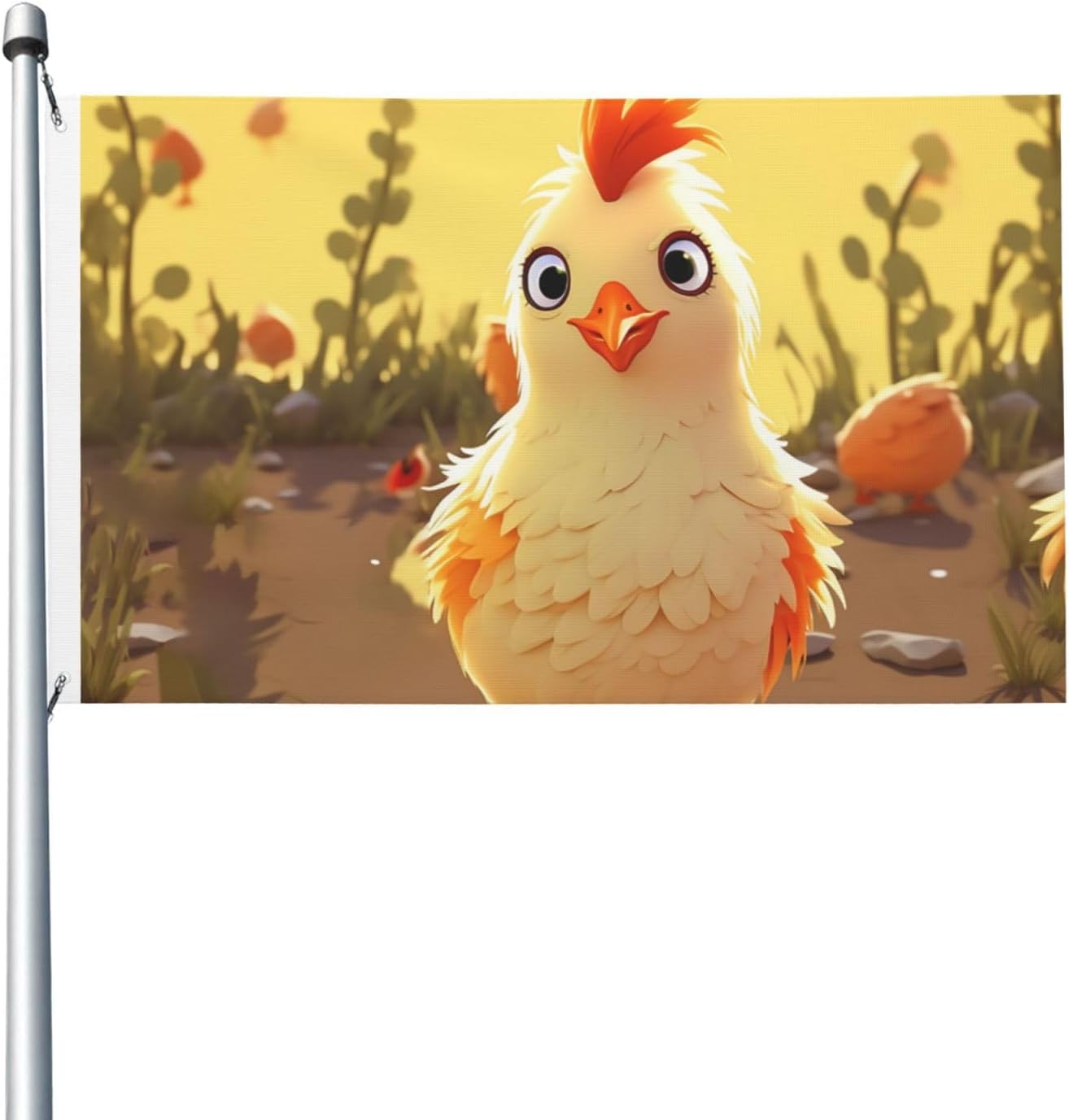 Chicken Chick Flag 4.85x8 ft Garden Flag Welcome Spring Summer Garden ...