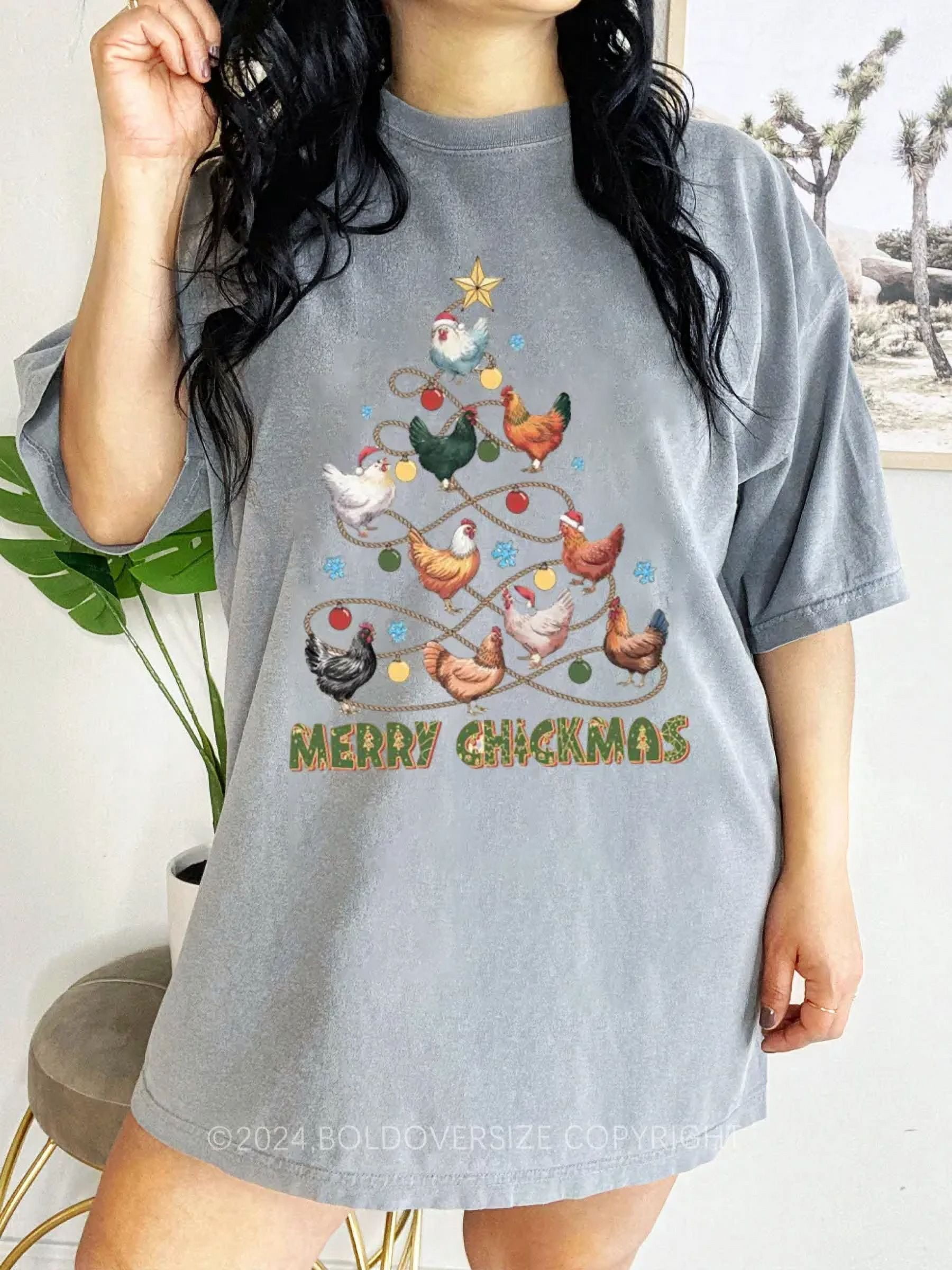 Chicken Christmas Tree Tee - Walmart.com