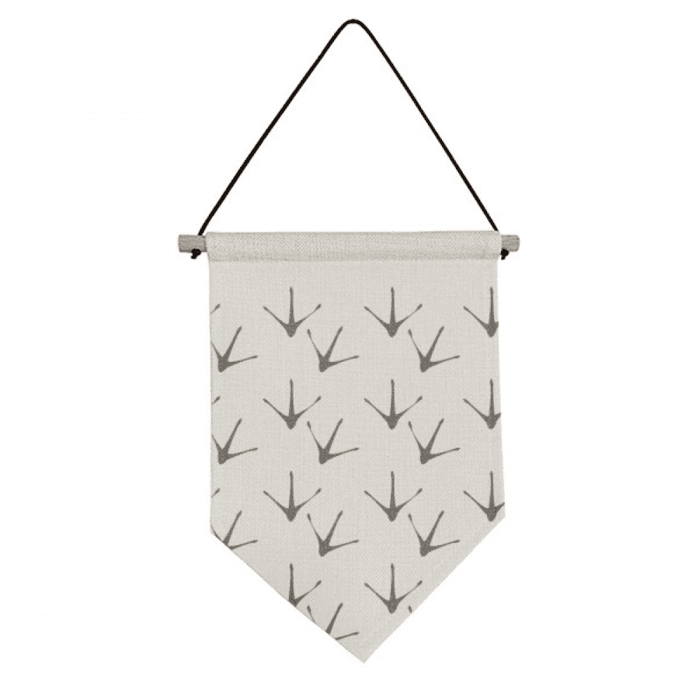 Chicken Claw Footprint Outline Protect Animal Canvas Flag Hanging Wall ...
