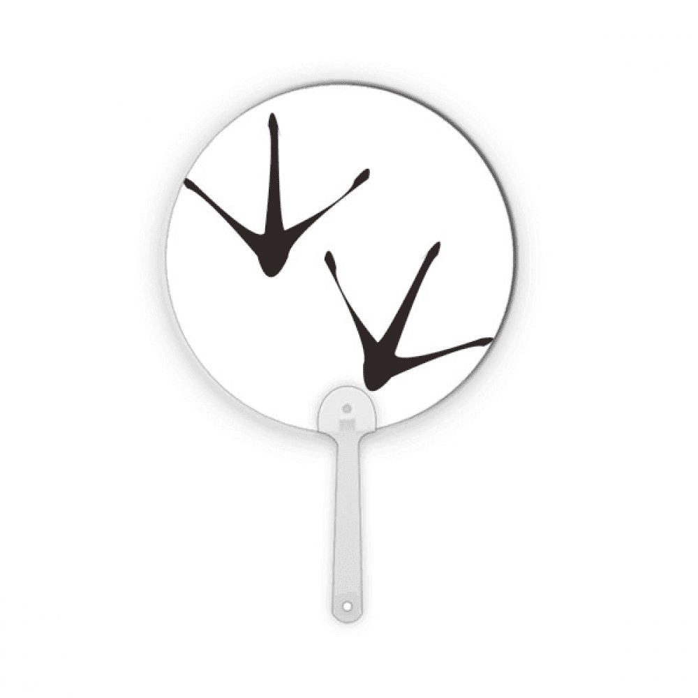 Chicken Claw Footprint Outline Protect Animal Plastic Round Handheld ...