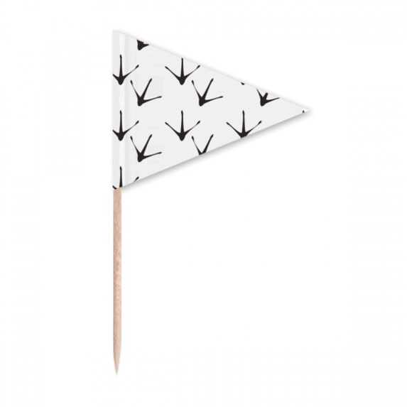 Chicken Claw Footprint Outline Protect Animal Toothpick Triangle ...