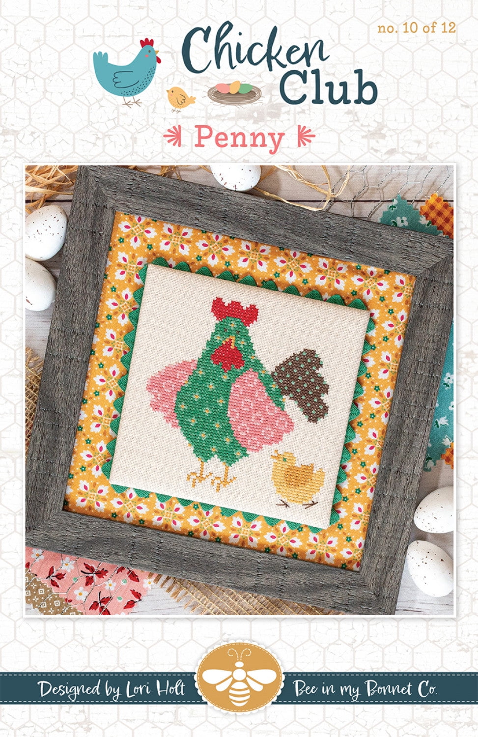 Chicken Club Cross Stitch Pattern of the Month #10 Penny by Lori Hol ...