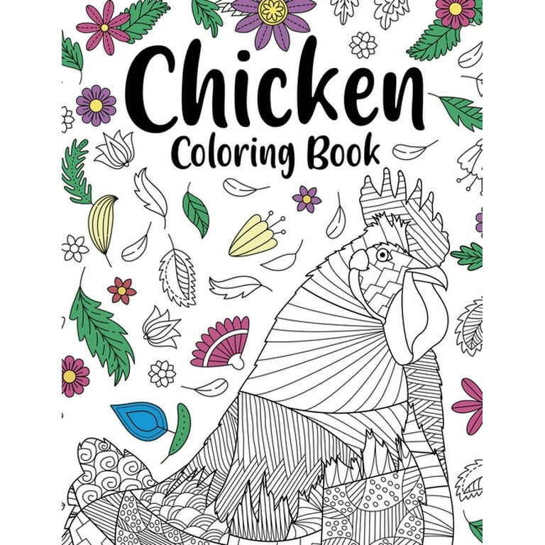 coloring book chickens