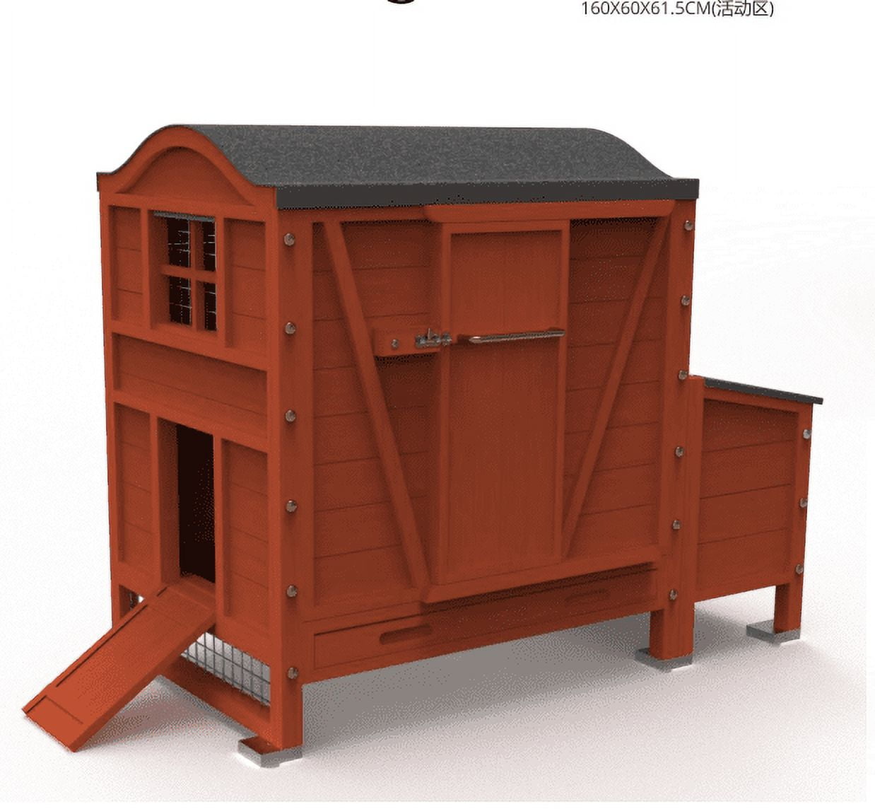 Chicken Coop 106" Wooden Large Chicken Cage,Coop For 6 8 Chickens, Run ...