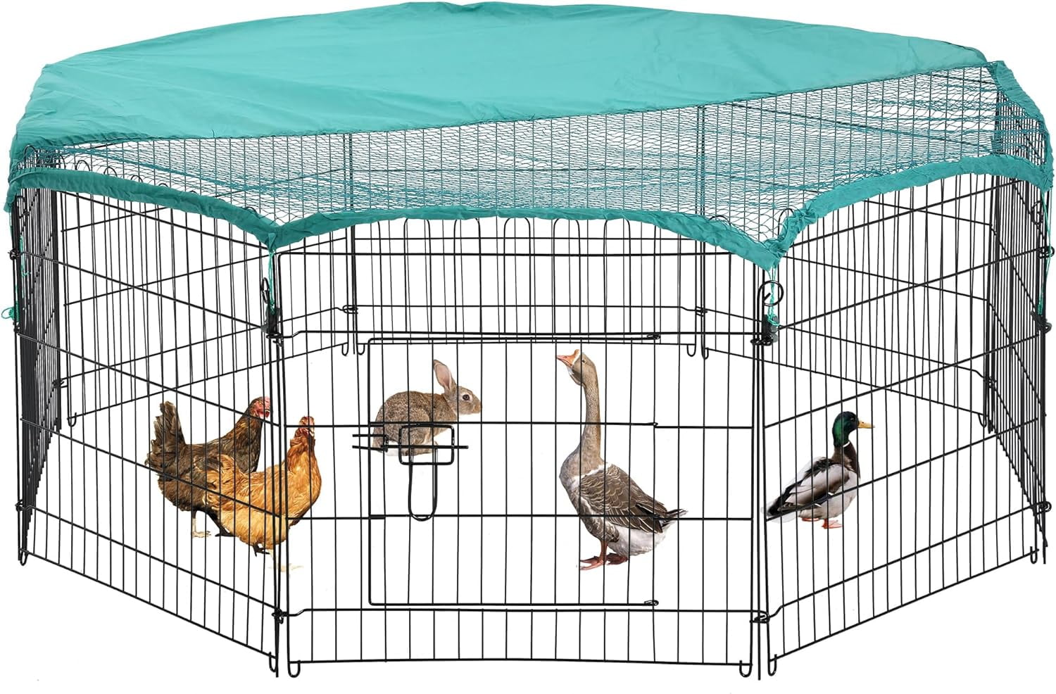 Chicken Coop 24"×24" Chicken Run Walking Poultry Cage for Yard with ...