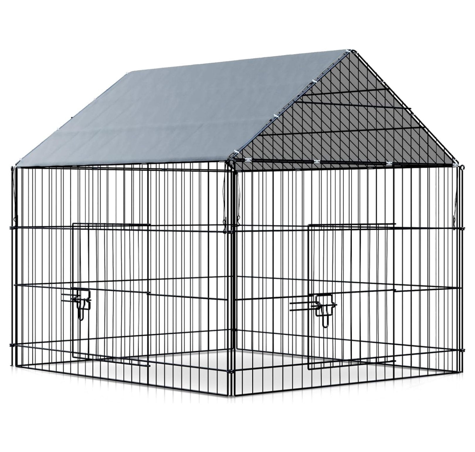 Chicken Coop 44"×41" Chicken Run for Yard Metal Chicken Pen with ...