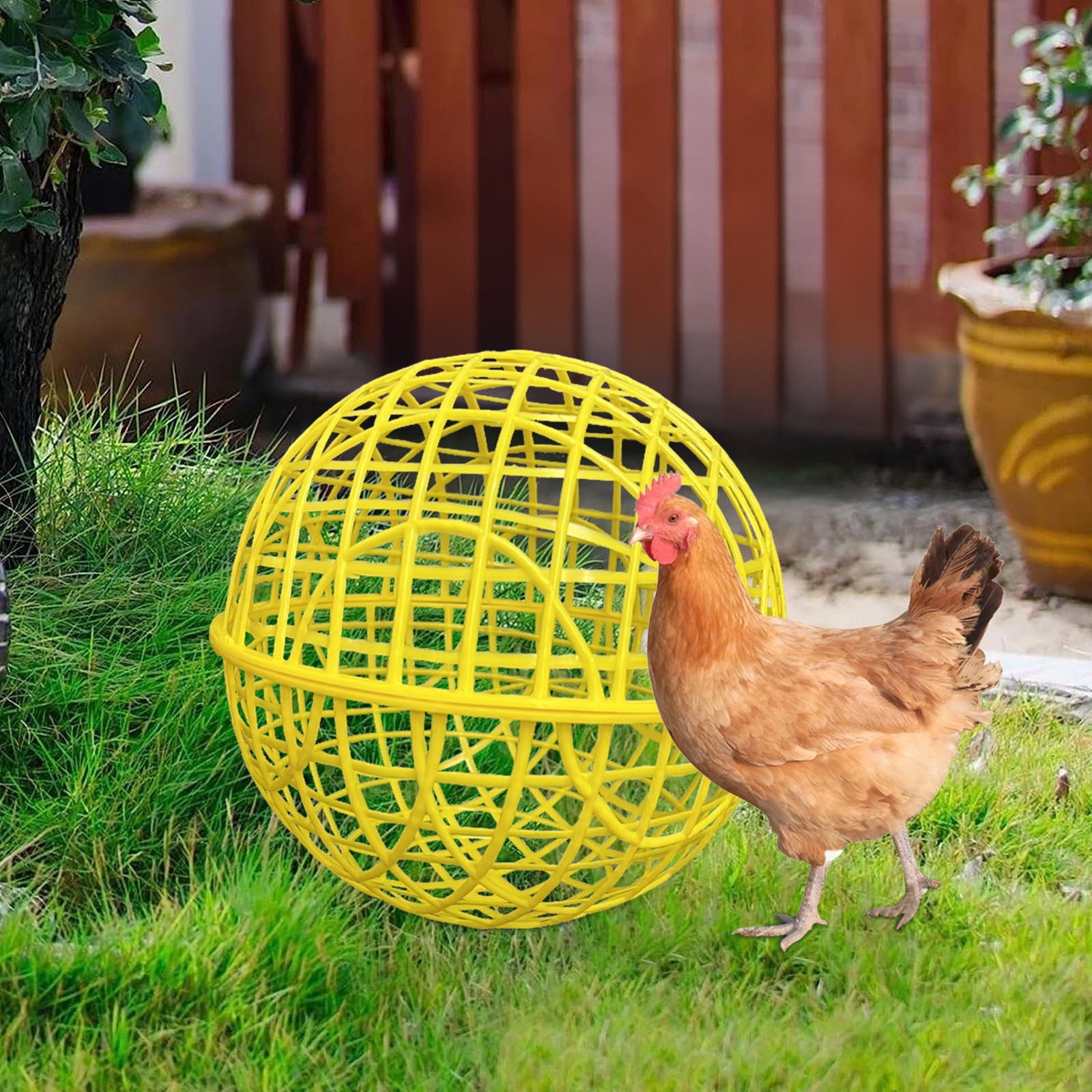 Chicken Coop Ball Cage Rolling Enclosure Outdoor Backyard Farms - Hutch ...
