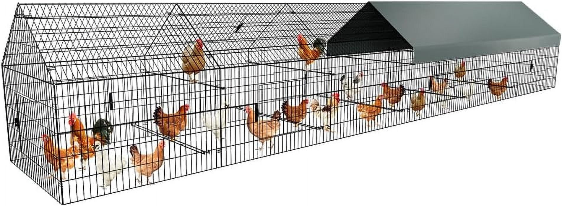 Chicken Coop Chicken Run Pen for Yard with Cover 130"×40"×40" Outdoor ...