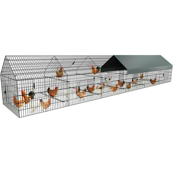 Chicken Coop Chicken Run Pen for Yard with Cover 130"×40"×40" Outdoor ...