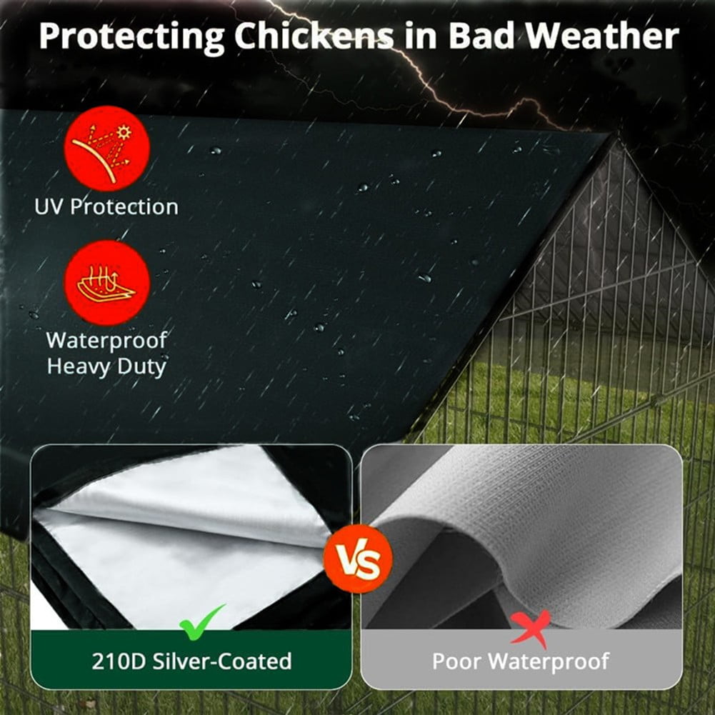 Chicken Coop Cover Waterproof, 57*43in Shade Cloth for Large Chicken ...