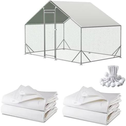 Chicken Coop Cover Waterproof and UV, 11.3 * 6.3 FT Chicken Run Cover ...