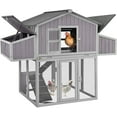 Chicken Coop Folding Chicken House, Hen Coop Poultry Cage for 4-6 ...