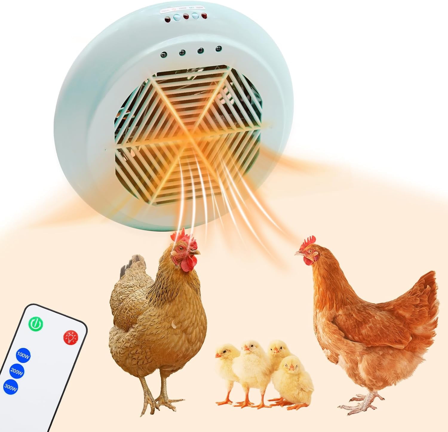 Chicken Coop Heater, Chicken Brooder Heater with Circulation Fan Power ...