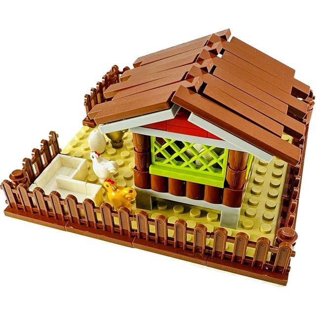 Chicken Coop Hen House Building Blocks Toy Bricks Set | General Jim's ...