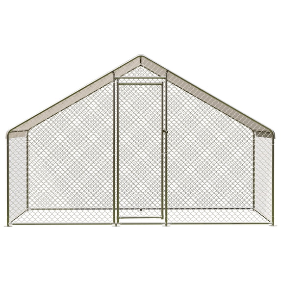Chicken Coop,Large Metal Chicken Coop,Walk-In Poultry Cage with ...