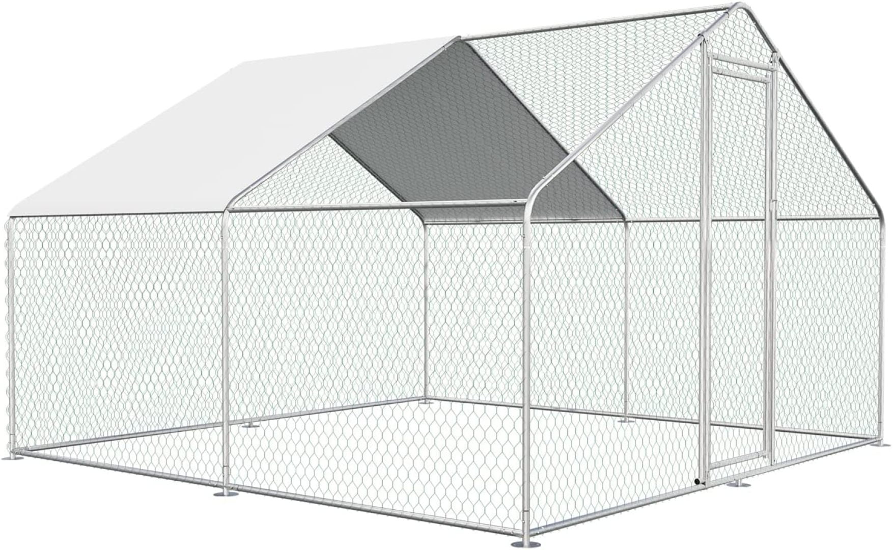 Chicken Coop Large Metal Chicken Run Pen for 10 Chickens Poultry Cage ...