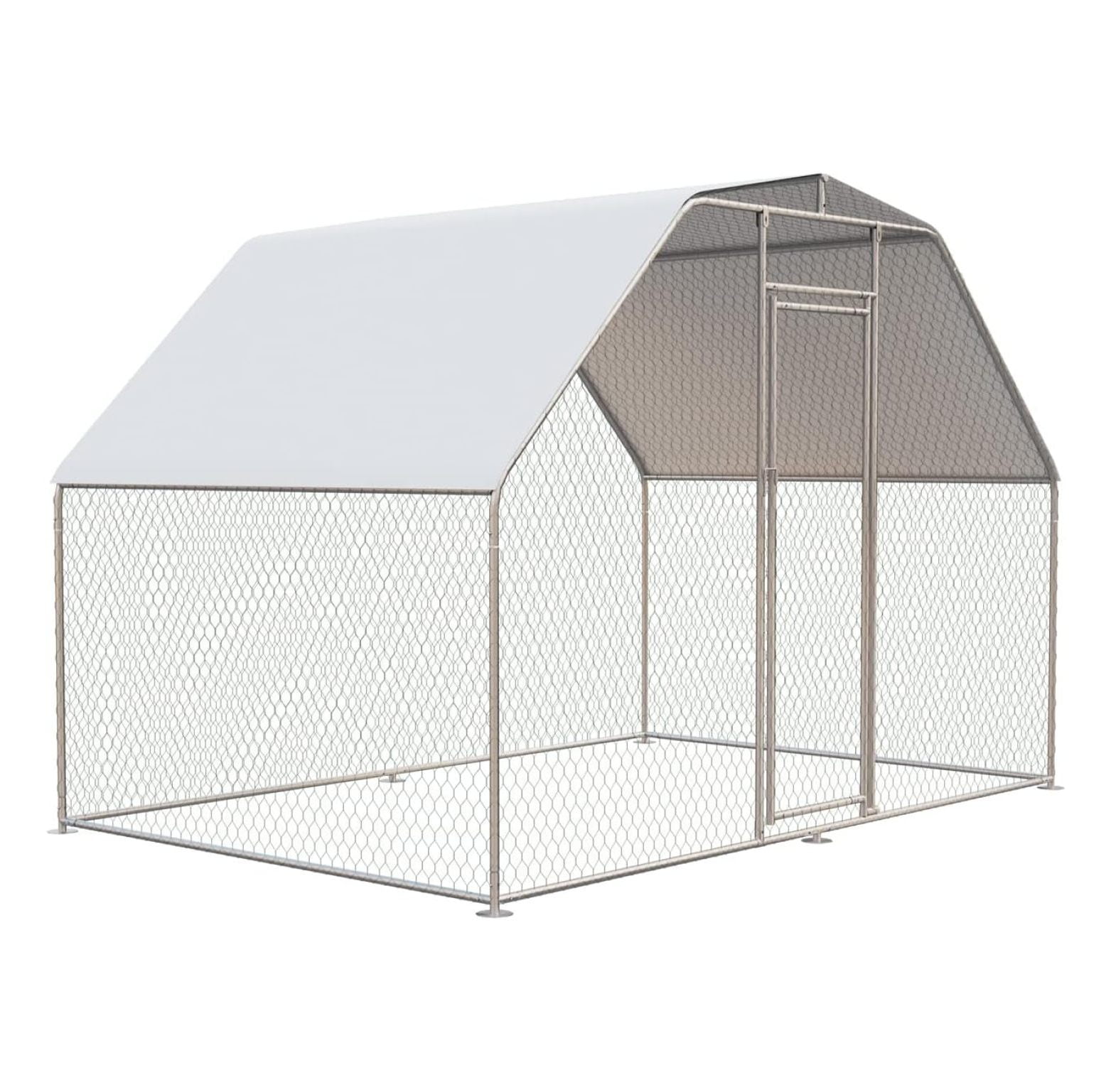 Chicken Coop Large Metal Chicken House/ Pen for 6/10 Chickens Poultry ...