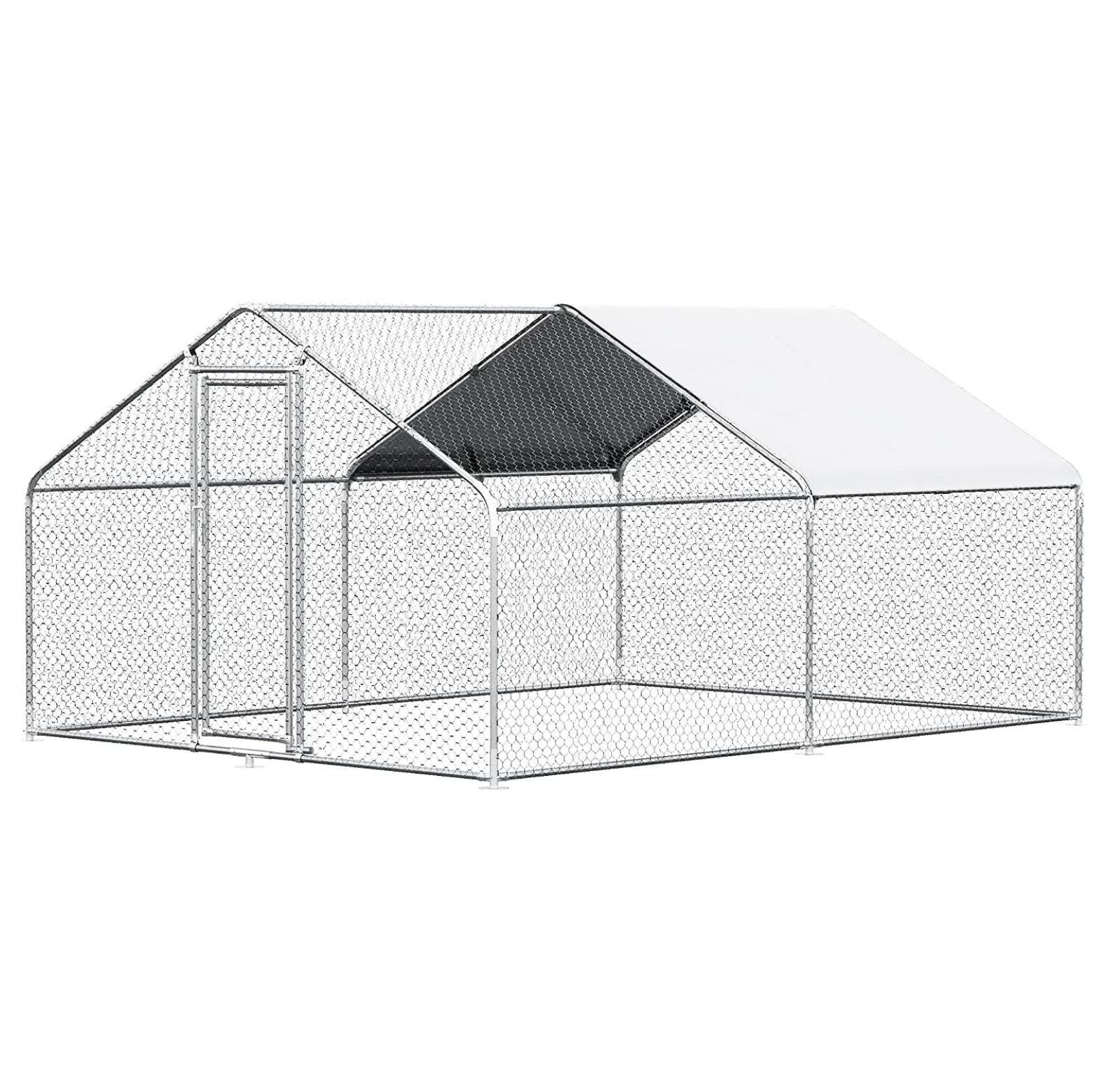 Chicken Coop Large Metal Chicken House Chicken Pen Outdoor for More ...