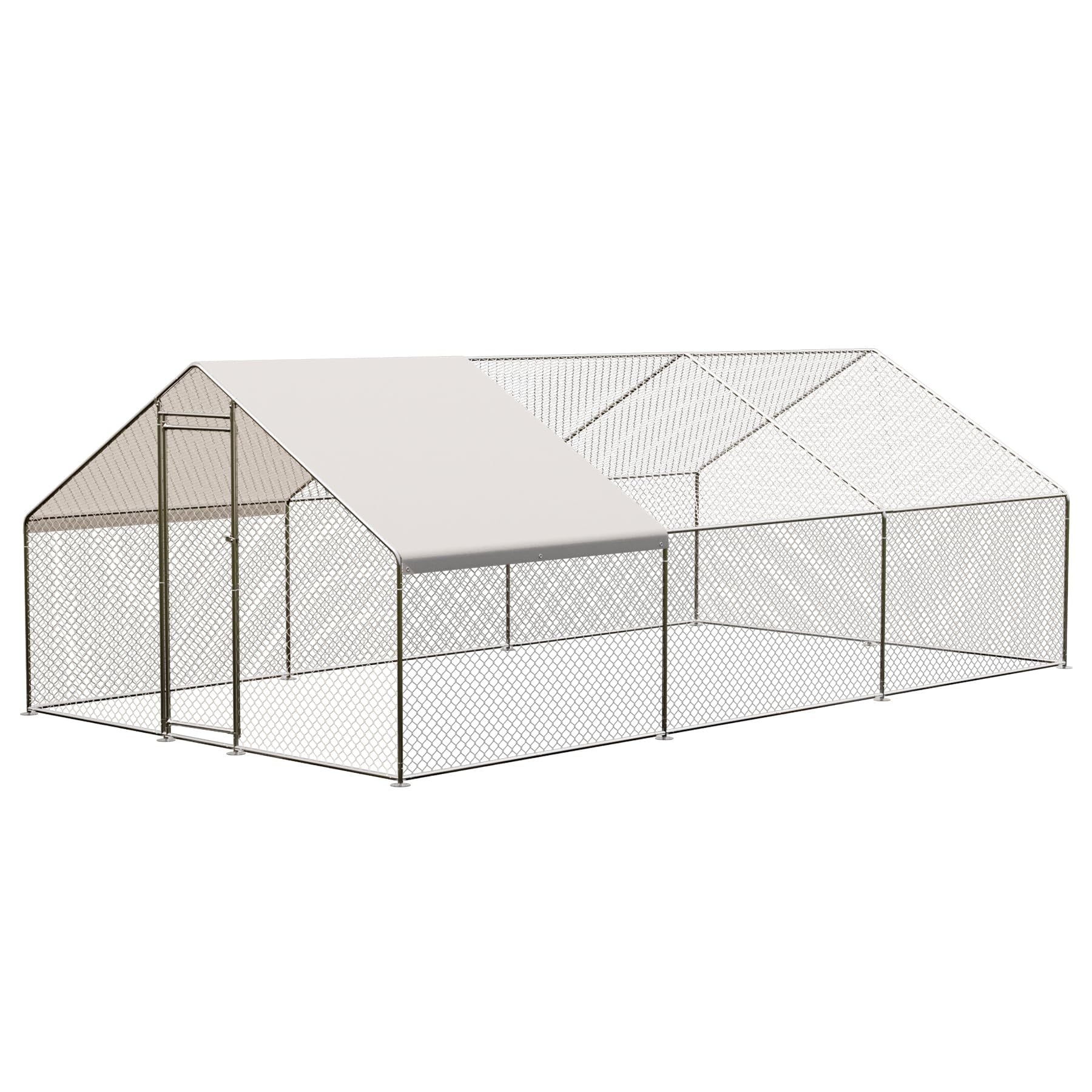 Chicken Coop Large Metal Chicken House Chicken Pen Outdoor Poultry Cage ...