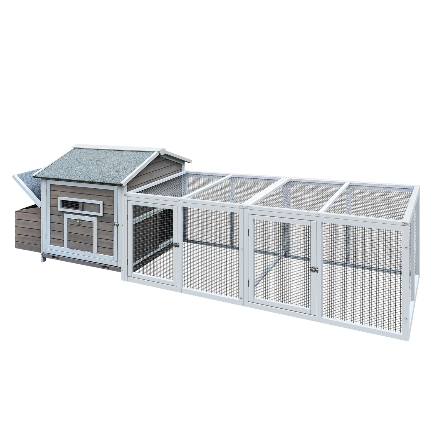 Chicken Coop Outdoor Hen House, Poultry Cage with Nesting Box and Free ...