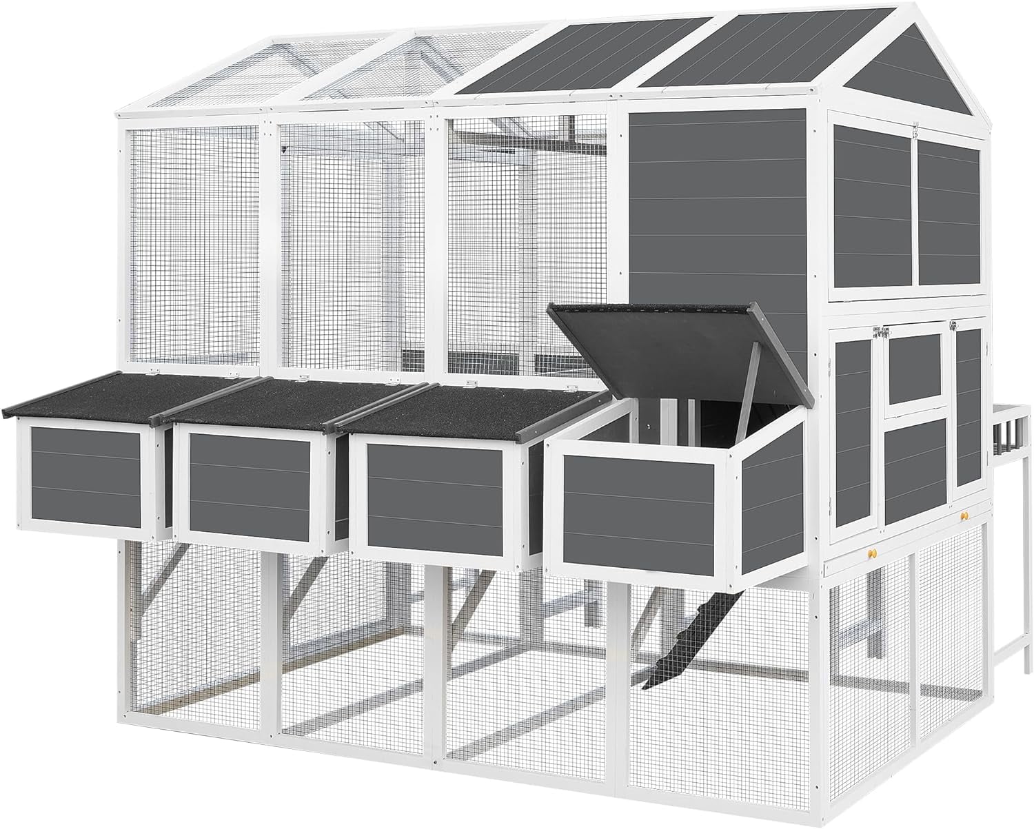 Chicken Coop with Chicken Run - Chicken Coops for 10 Chickens Outdoor ...