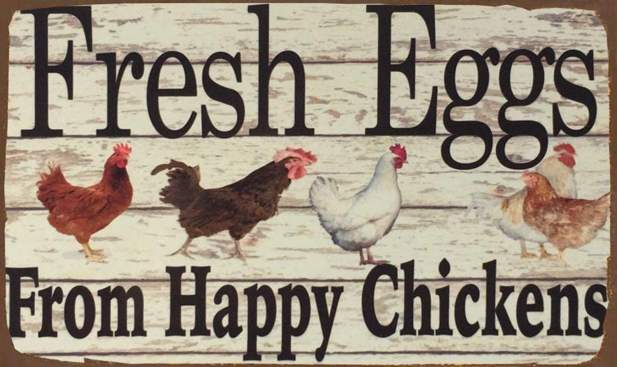 Chicken Coop Sign Hut Fresh Eggs From Happy Chickens Metal Sign Metal ...