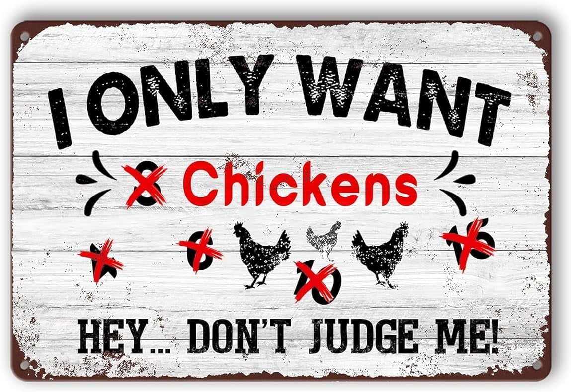 Chicken Coop Sign Metal Chicken Signs For Coop Funny Chicken Sign Decor ...