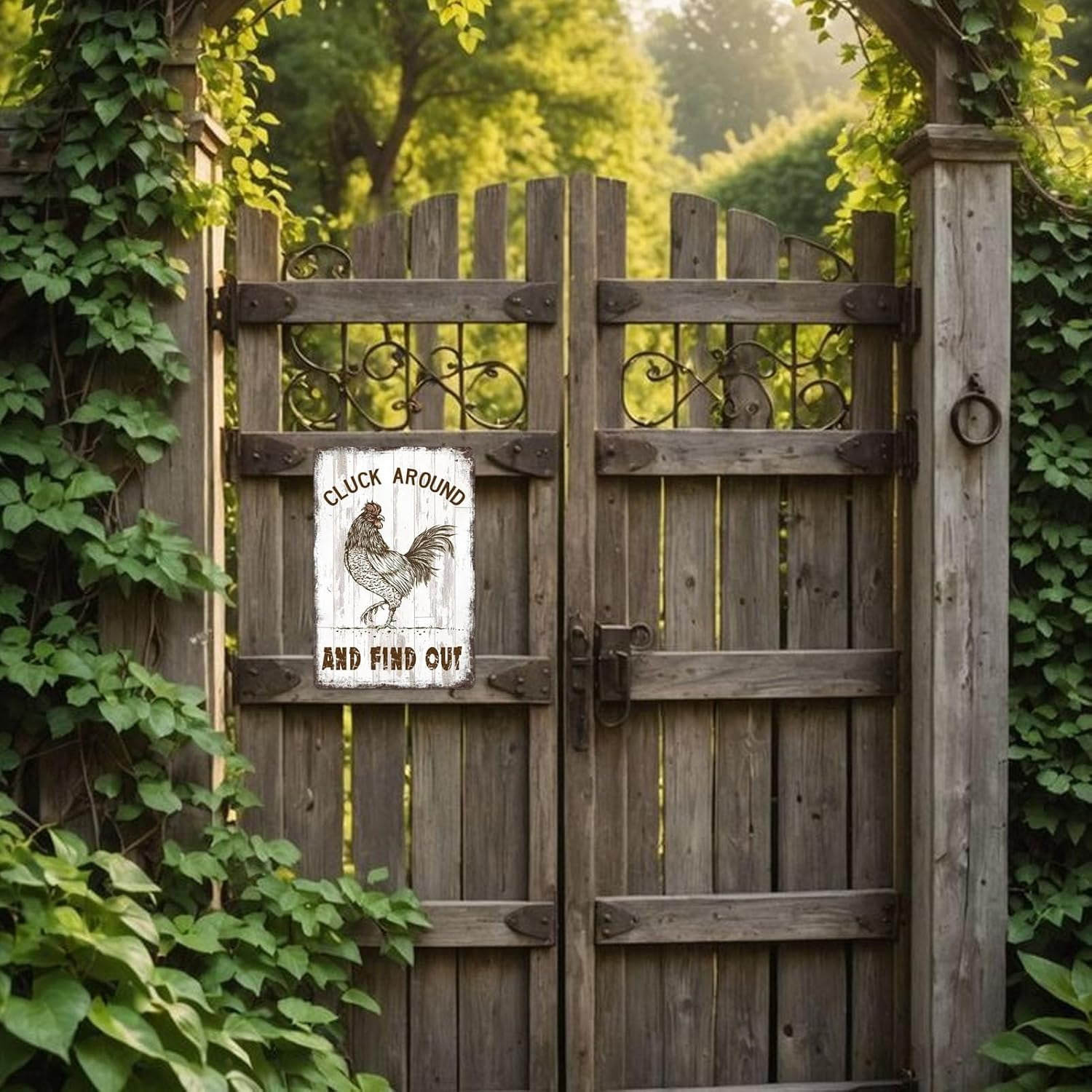 Chicken Coop Signs, Cluck Around and Find Out Sign Chicken Metal Tin ...