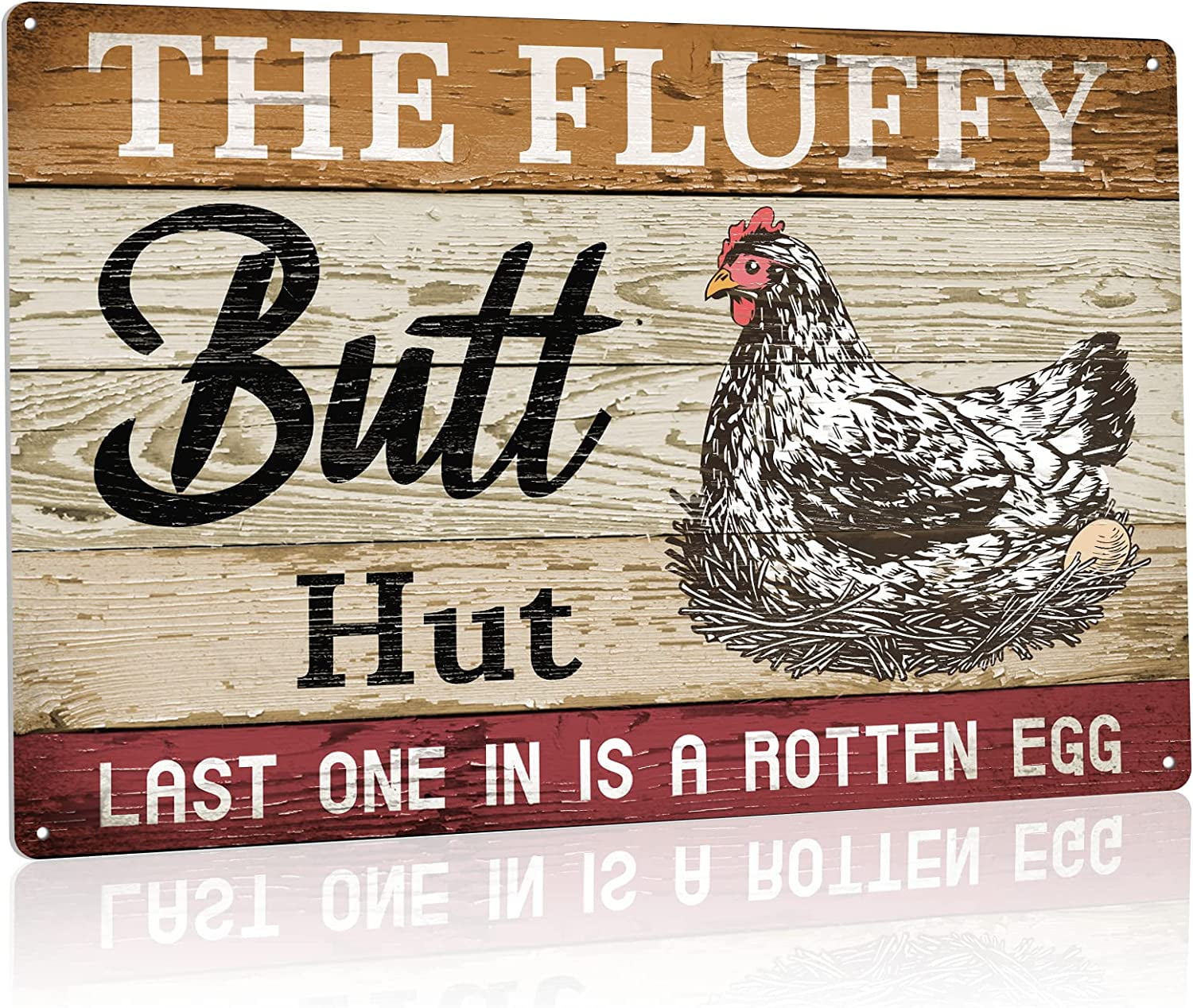 Chicken Coop Signs, Funny Farm Metal Decor Plaque, Aluminum Sign ...