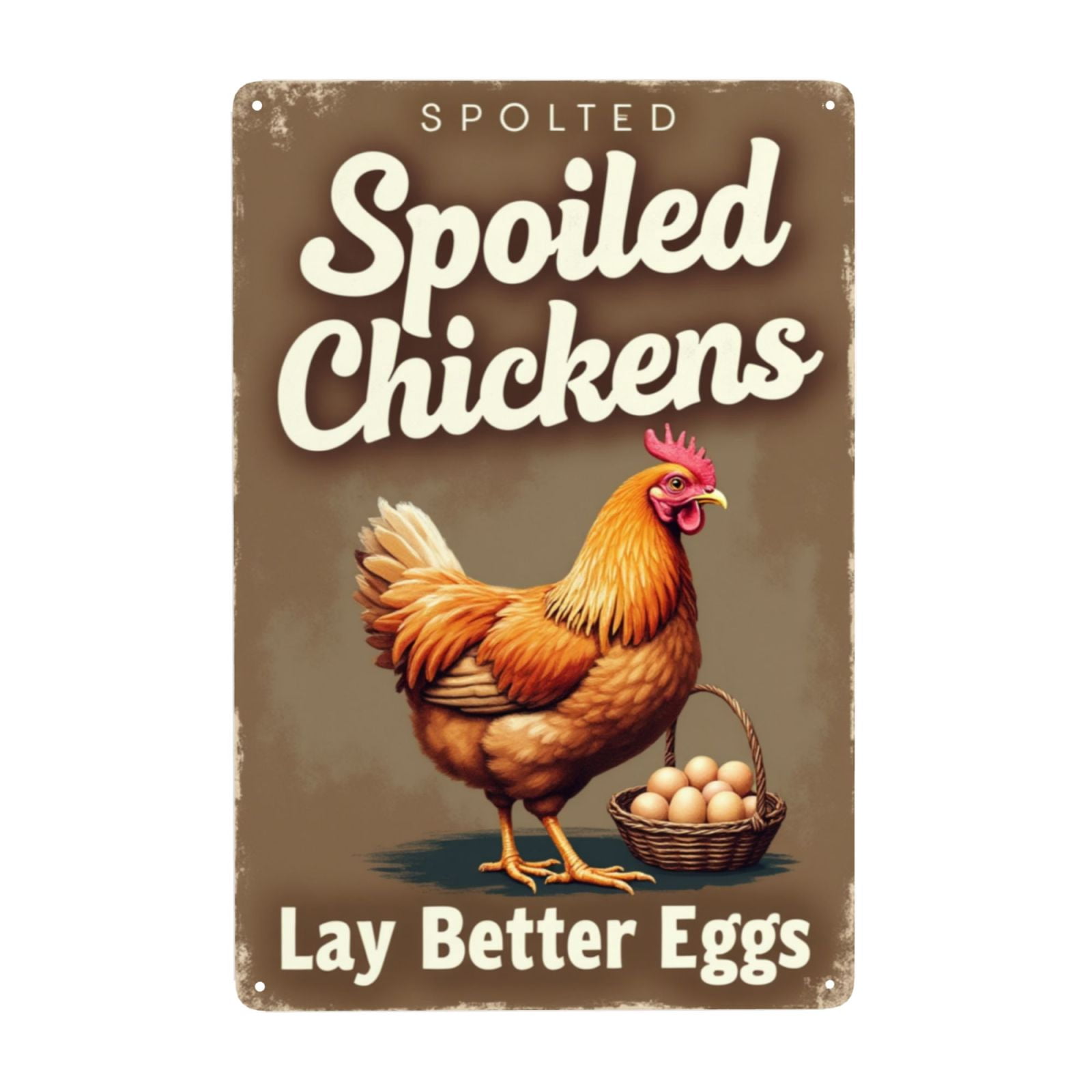 Chicken Coop Signs Metal Tin Decor - Vintage Farm Outdoor Wall Art ...