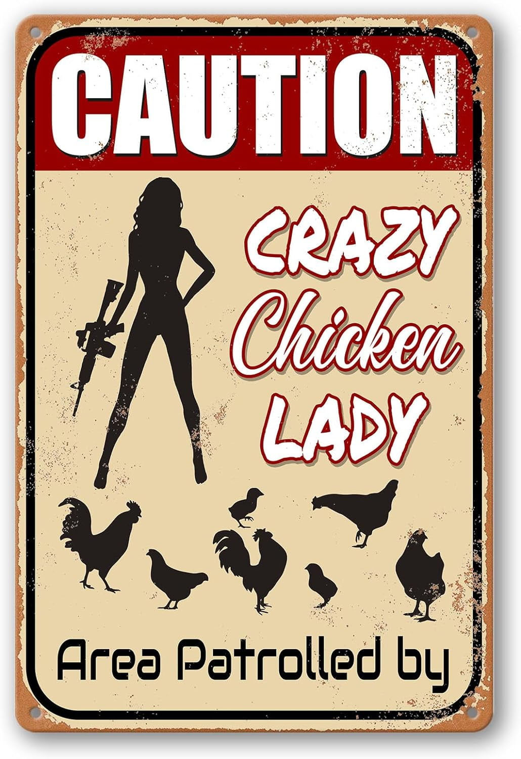 Chicken Coop Signs Warning Do Not Make The Chickens Angry Tin Sign ...