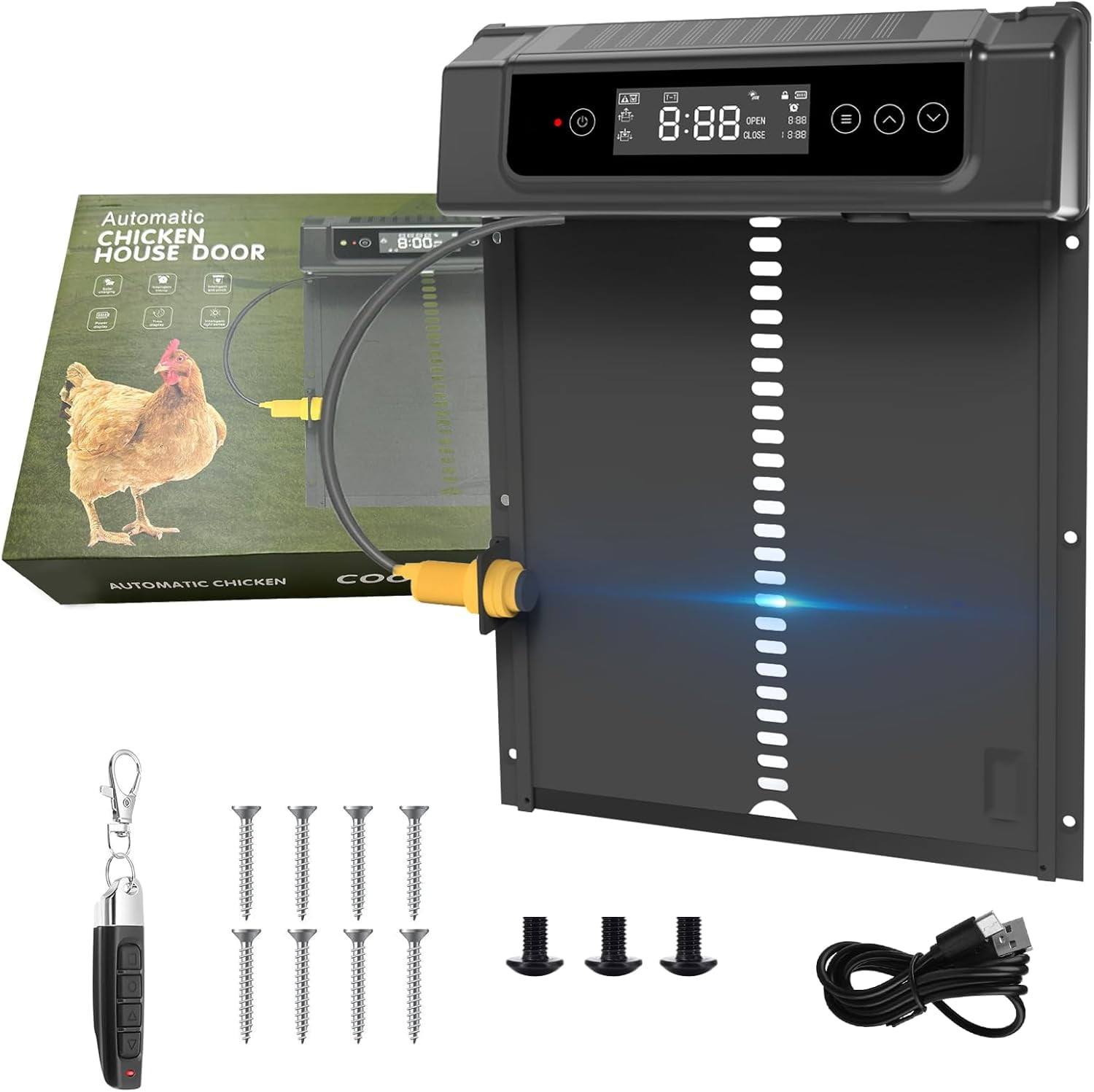Chicken Coop, Solar Chicken Coop Door, Remote Control Electric Chicken ...