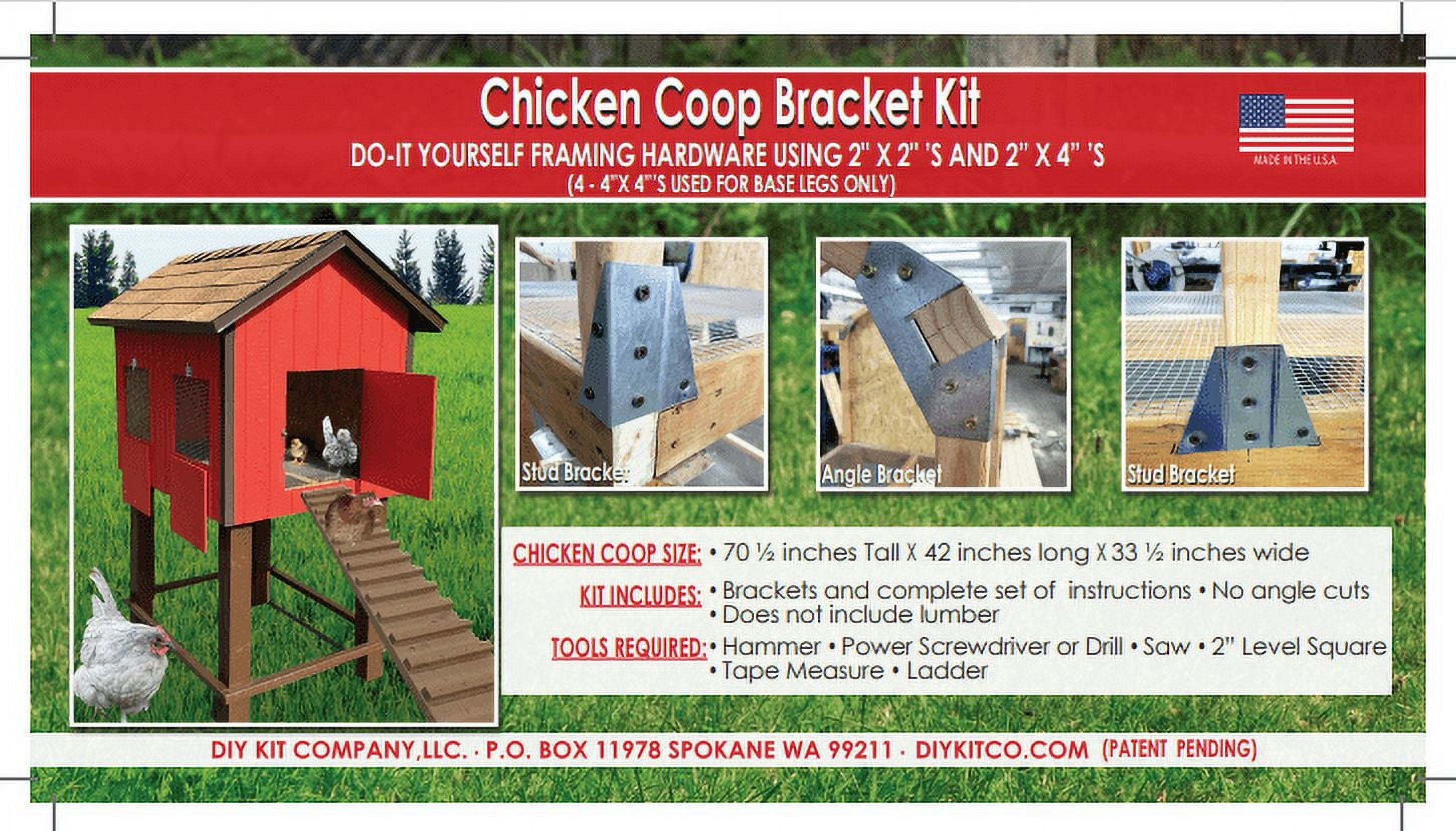 Chicken Coop. The Original Chicken Coop Bracket Kit by DIY Kit Company ...
