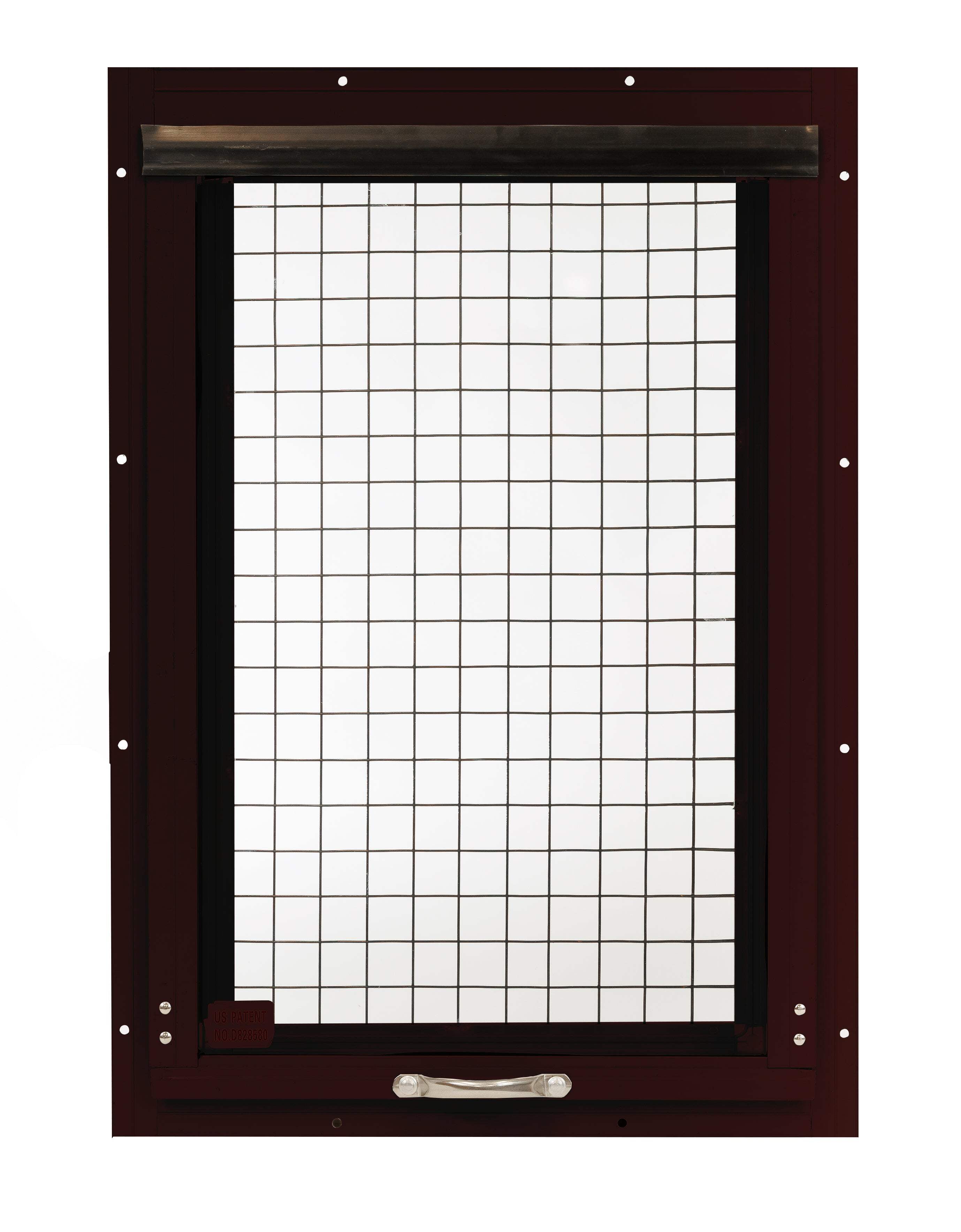 Chicken Coop Window 14" W x 21" H, Flush Mount Tilt Out Brown for ...