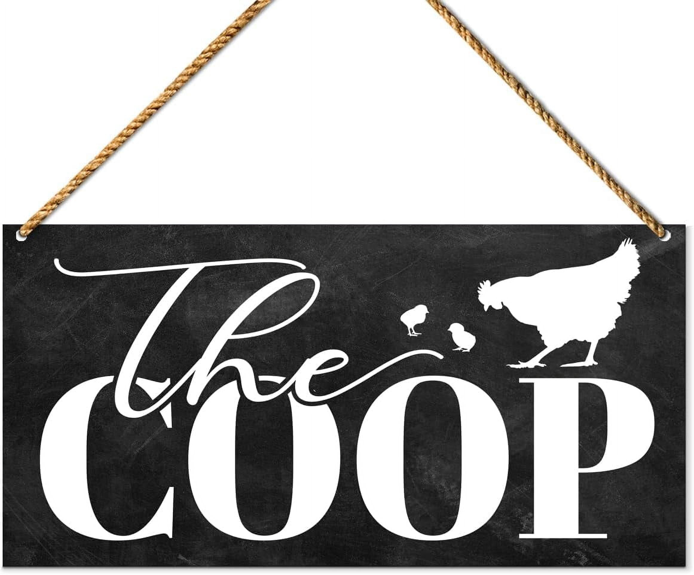 Chicken Coop Wood Sign Decor, Farmhouse Farm Sign Decoration For ...