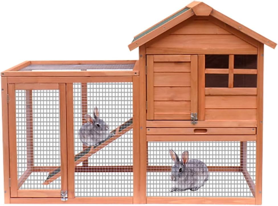 Chicken Coop,Wooden Duck House Outdoor Indoor,Hen House Poultry Quail ...