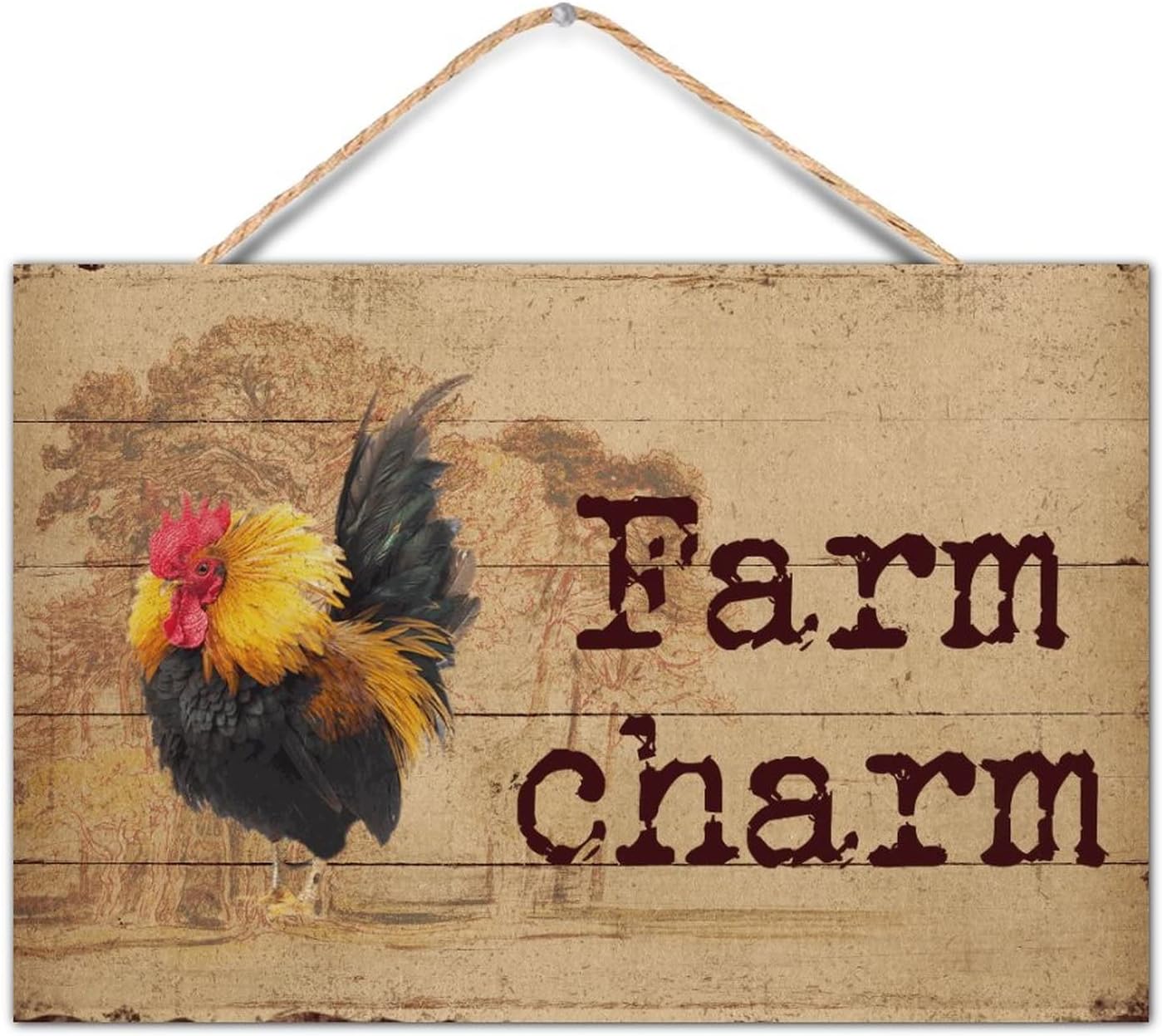 Chicken Coop Wooden Sign 8x12 Inch - Vintage Farm Charm Wood Plaque ...