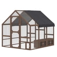 Chicken Coop for 8-10 Hens, Large Walk-in Chicken Run, Waterproof Cover ...