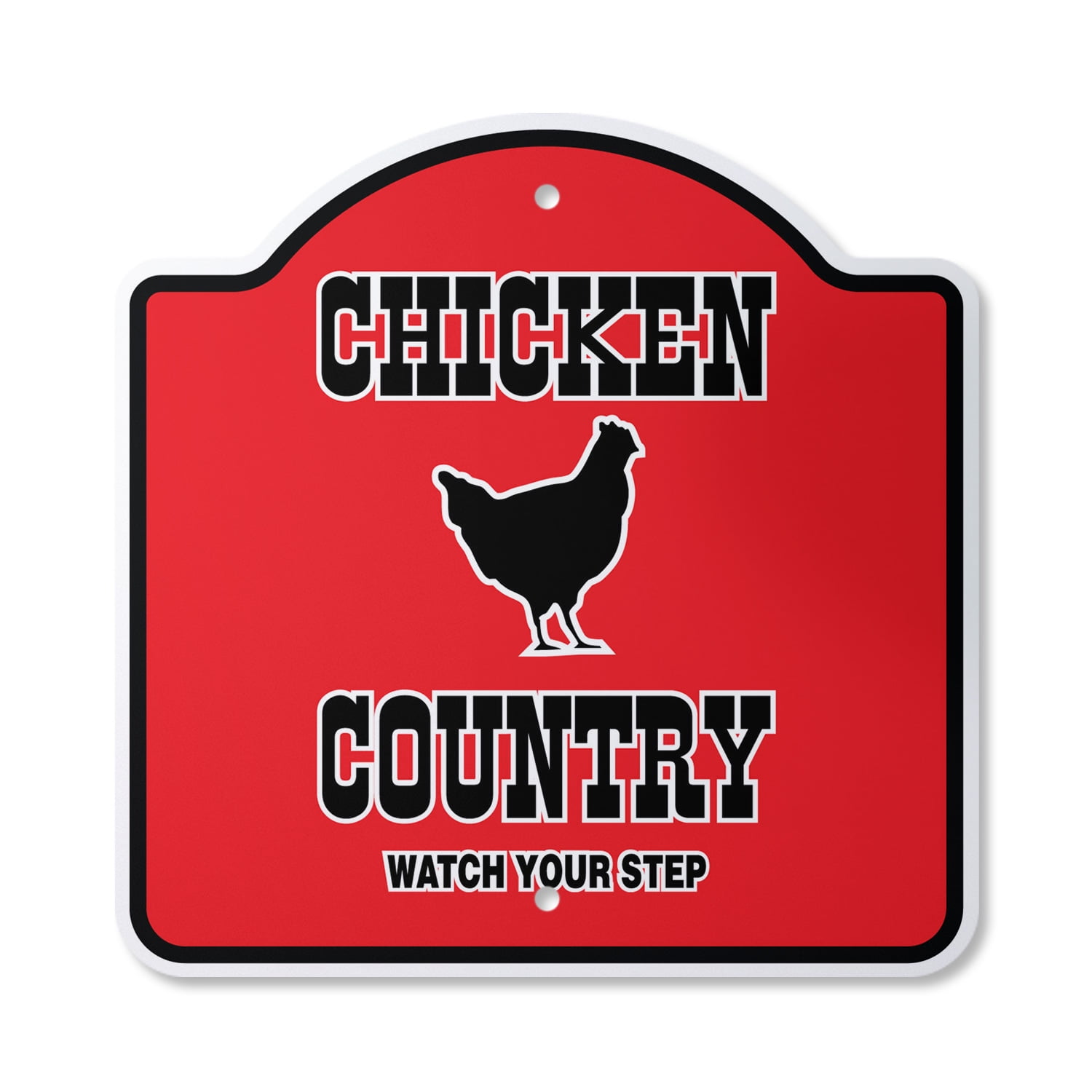 Chicken Country 12" X 12" Sign | Indoor/Outdoor Plastic | SignMission ...