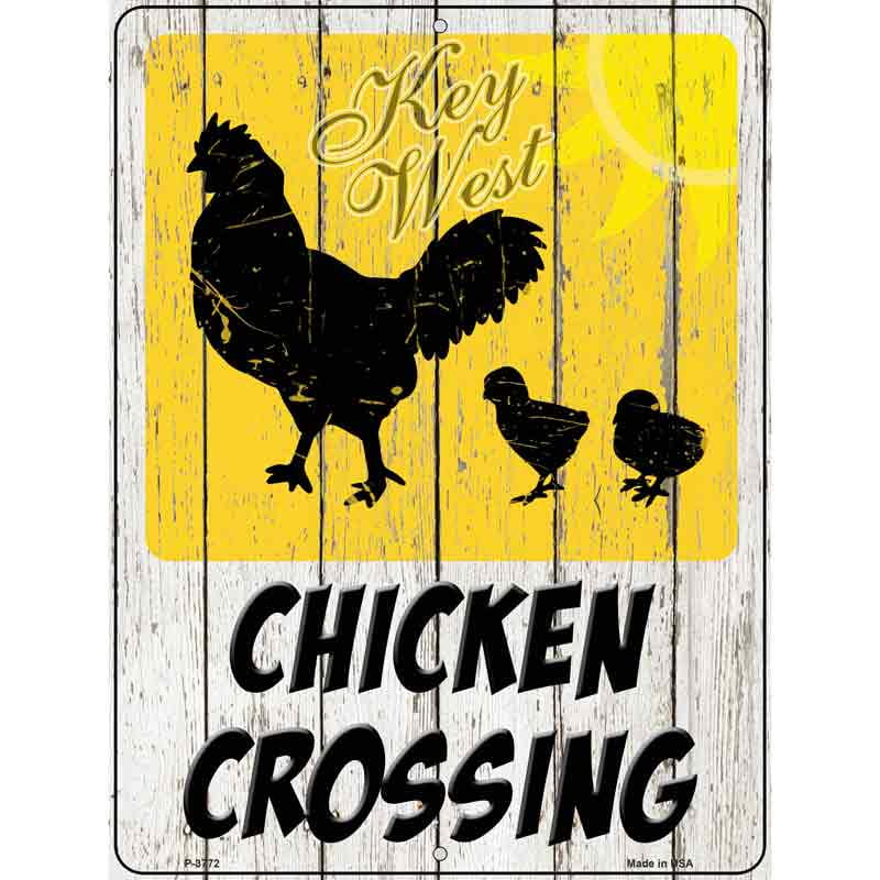 Chicken Crossing Key West Novelty Metal Parking Sign 9" x 12" Sign (P ...