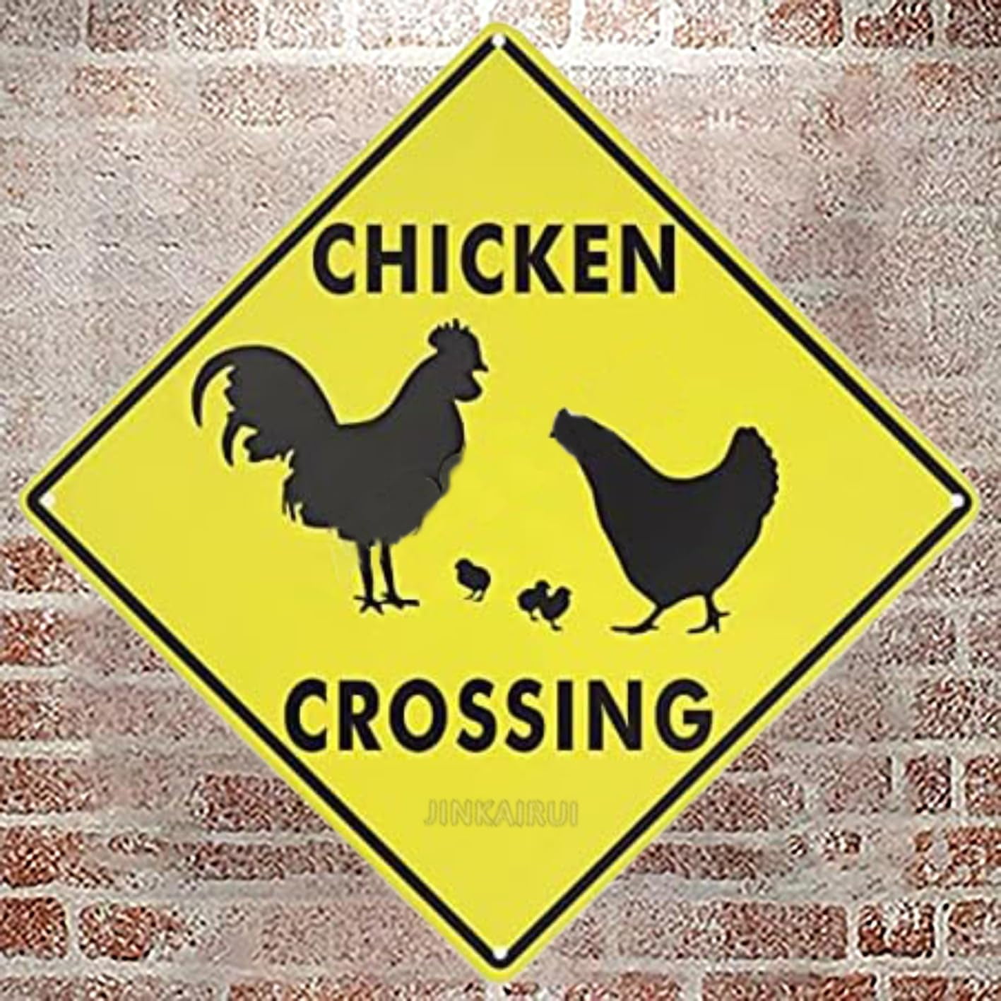 Chicken Crossing Sign Metal Tin Sign Farm Organic Country Yard Sign ...