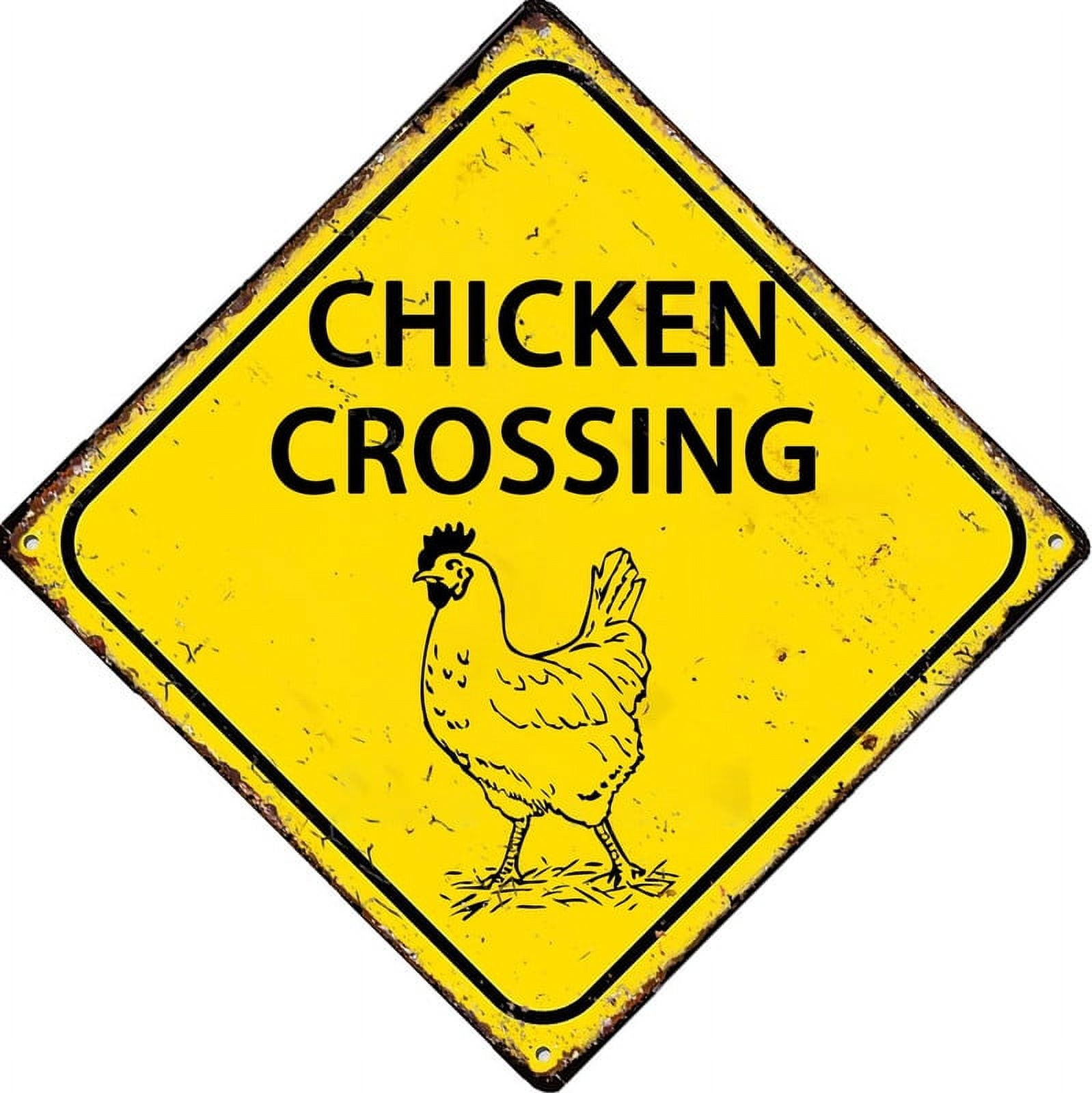 Chicken Crossing Vintage Tin Sign For Bathroom Cave Home Wall Club Cafe ...