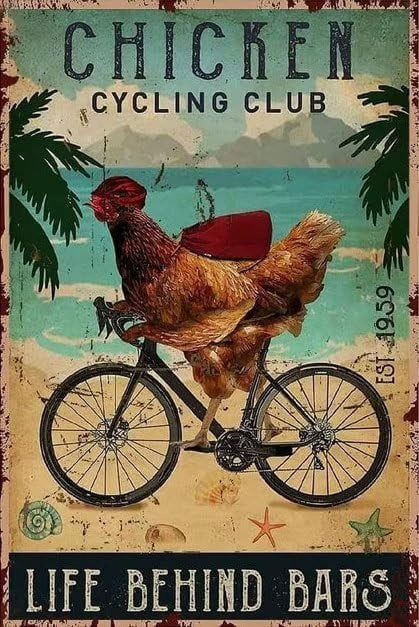 Chicken Cycling Club Diamond Art Kits for Adults,Chicken DIY 5D Diamond ...