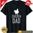 Chicken Dad Men's T-Shirt Father's Day Gift Rooster Animal Lover Farmer ...