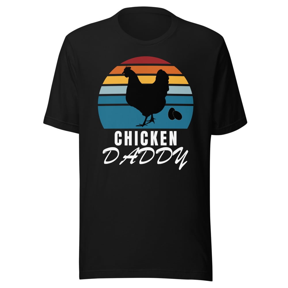 Chicken Daddy, Chicken Whisperer, Retro Sunset, Funny Chicken T-Shirt ...