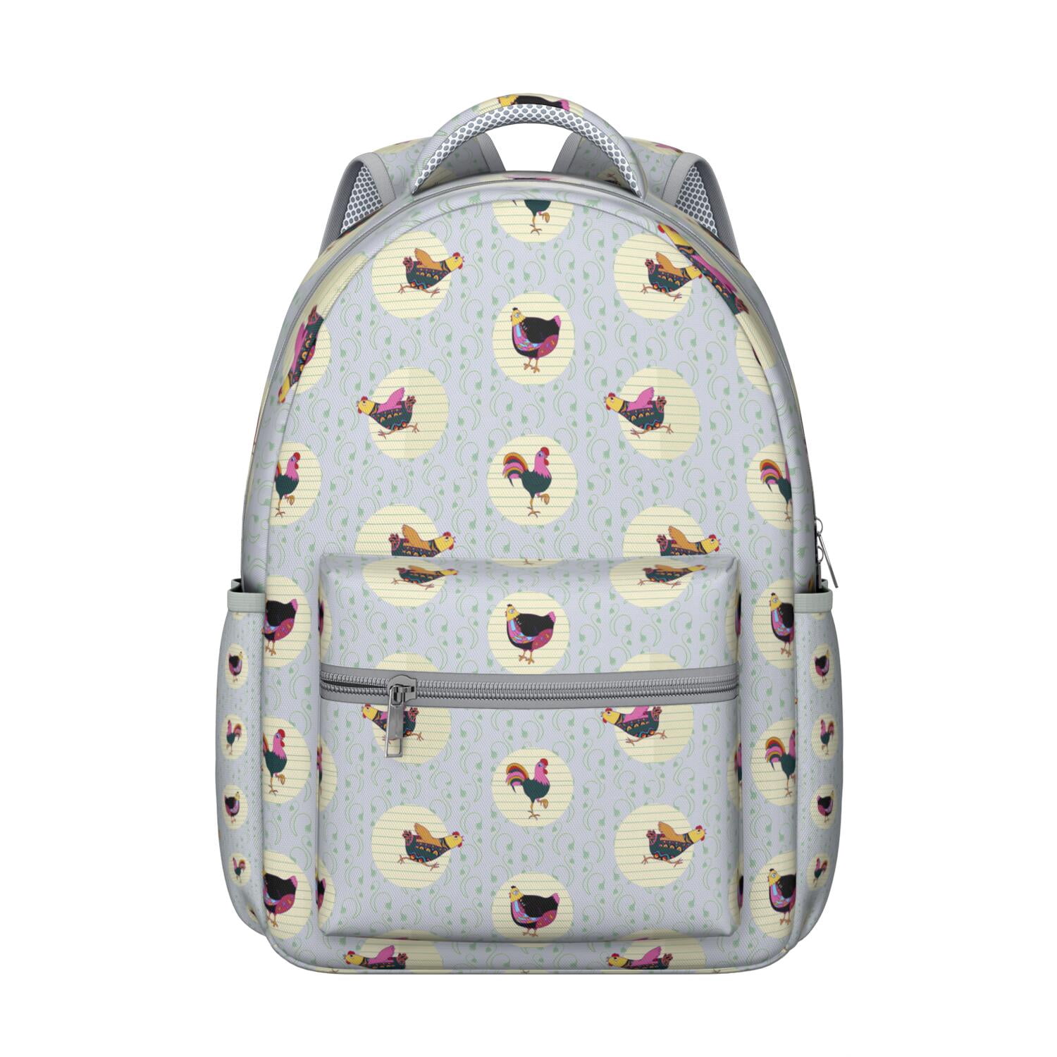 "Chicken Design Backpack for High School Students - Waterproof ...